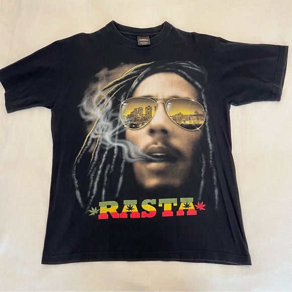 Shirts | Rare Vintage Mens L Bob Marley Rasta T Shirt | Poshmark